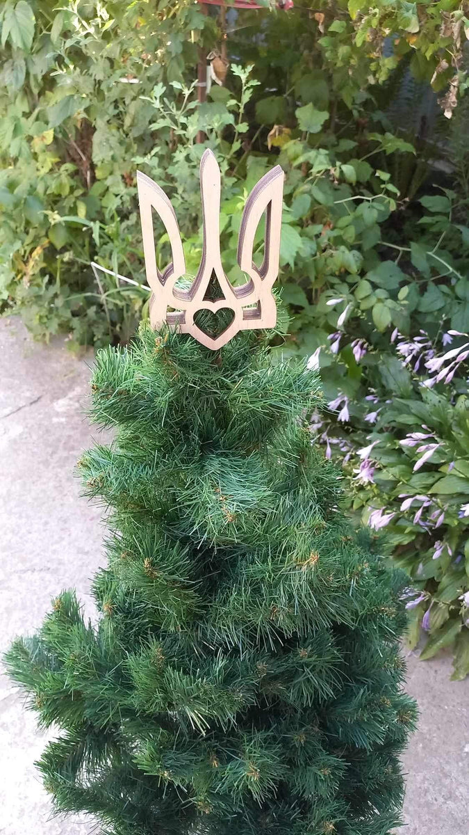 Topper for Christmas tree Trident wooden – UAartsy